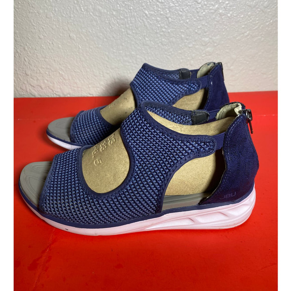 JBU | Shoes | Jbu Sport Jambu Blue Stretch Knit Back Zip Sandals Womens ...